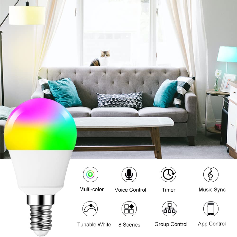 LED G45 RGBCW WiFi Smart Bulb - Wewesmart